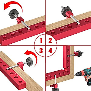 90 Degree 5.5" Aluminum Corner Clamps for Woodworking - 4 Pack Positioning Clamping Squares for Boxes, Cabinets, Drawers