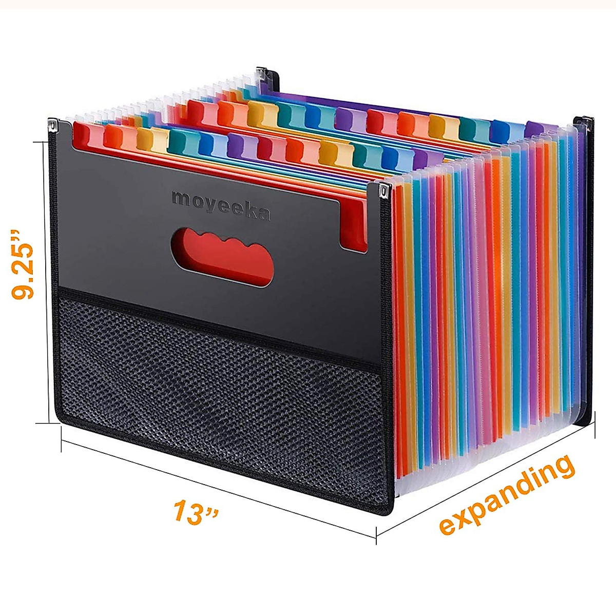 24 Pocket Expanding File Folder with Cloth Edge Wrap, Letter Size Organizer Expandable Accordion A4 Files Bag
