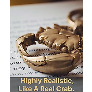 COPPERTIST.WU Crab Snap Keychain Brass Key Chain Quick Release Clip w Keyring Novelty Gifts for Men Women Car Key Decor