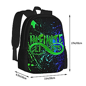 DHCUTE Casual Backpack Infinite_Eyes_Lists Large Capacity Schoolbag Shoulders Bag Daypack For Adults And Children