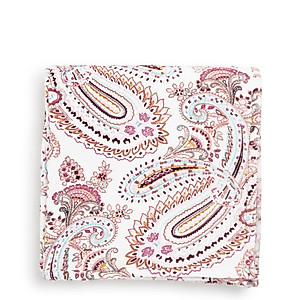 Vera Bradley Women's, Oversized Fleece Plush Throw Blanket, Sand Paisley, Twin/Twin XL