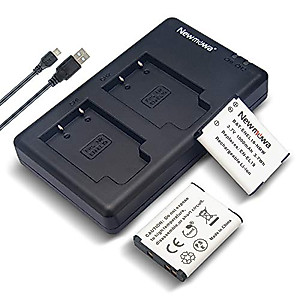 Newmowa EN-EL19 Battery(2-Pack) and Dual USB Charger Kit for Nikon Coolpix S32, S33,S100, S2800, S3100, S3200, S3300, S3500, S3600, S3700, S4100, S4200, S4300, S5200, S5300, S6500, S6800, S7000