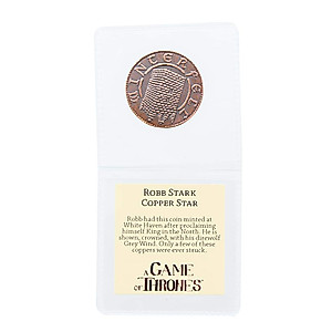 Game of Thrones Robb Stark Cooper Star Coin Replica