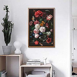 Flowers Canvas Prints Peony Ranunculus Poppies Carnation Nature Floral Wall Art Posters Decor for Home Office(16x20 Inches, Unframed)