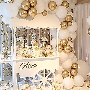 Henviro White Latex Party Balloons - 100 Pcs 5/10/12/18 Inch Balloons Helium Quality Latex Balloons As Birthday Party Balloons/ Graduation Balloons/ Valentines Day Balloons/ Baby Shower/ Wedding