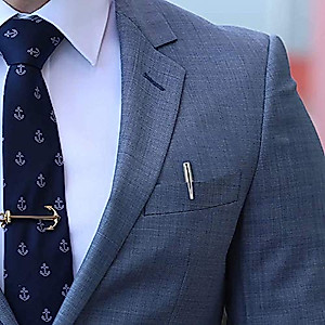 Cambond Sliver Ballpoint Pens Black Ink Metal Pen Nice Uniform Pens for Men Business Office Police,Twist Retractable 1.0 mm Medium Point Refills, 5 Pack