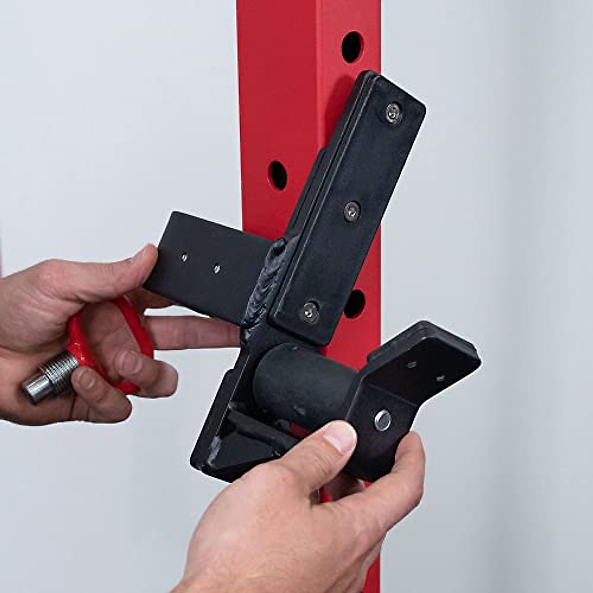 Titan Fitness T-3 Series Roller J-Hooks, Rated 1,000 LB Per Pair, Power Rack Attachment, Smooth Barbell Racking