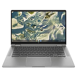HP Chromebook x360 14C-CC0047NR 14-Inch Touchscreen 2 in 1 Laptop Intel Core i3, 8GB DDR4 RAM, 128GB SSD, Convertible Tablet, MicroSD Reader, USB C, Wifi, Bluetooth, ChromeOS, Mineral Silver (Renewed)