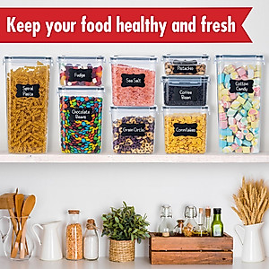Lifetime Home 30 PACK Airtight Food Storage Containers Set with Lids for Kitchen & Pantry Organization - BPA-Free for Cereal, Pasta, Rice, Vegetables, Fruits & Flour - Markers and Labels Included