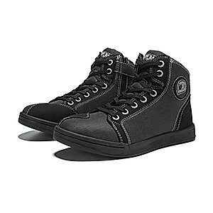 IRON JIA'S Motorcycle Shoes Men Streetbike Casual Accessories Breathable Protective Gear Powersport Anti-Slip Footwear Black 10