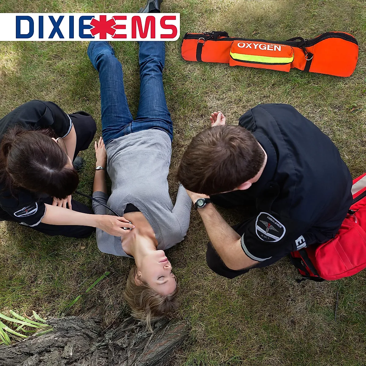 Dixie Ems O2 Shoulder Bag for E Size O2 Cylinder and Supplies, Oxygen Tank Carry Pack with Padding