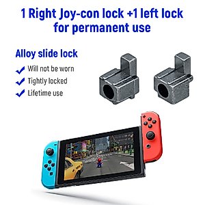 Mcbazel 18 in 1 Replacement Repair Kit for N-Switch Joy-Con with Screwdrivers Opening Tool, 3D Left Right Analog Joysticks, Buckle Lock, Charging Port Slider, Button Sync Flex Cable Set