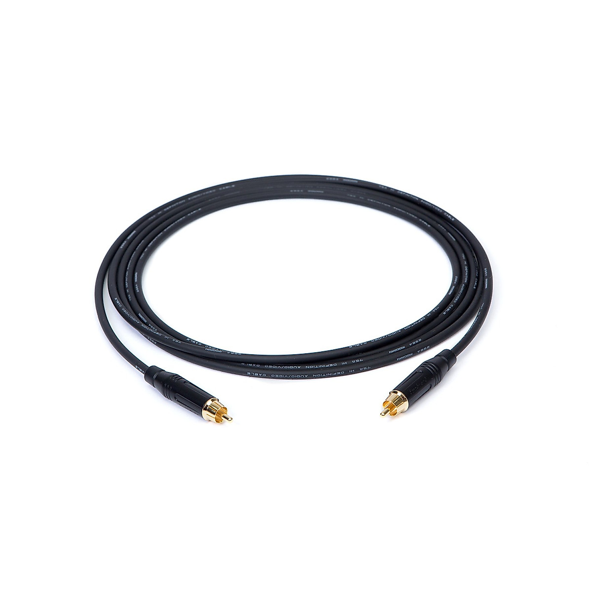 Mogami 2964 Custom S/PDIF 75 Ohm Cable | Black Amphenol RCA to RCA | (3 Ft)