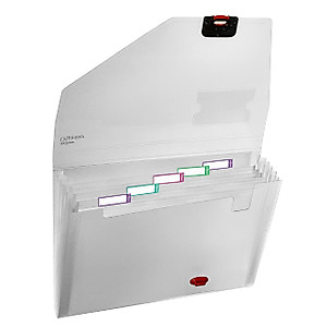 Snopake 6 Part Expanding Organiser Clear 11893