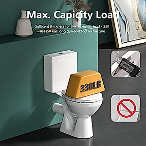 BEUAOIE Toilet Seat Round 16.5’’ Standard, WC Seats Durable Soft Close Quick Release, Resistent Polypropylene Material Safe, Comfortble Ergonomic Design, Load Max. 330lb(150kg), Non-Slip Pad(White)