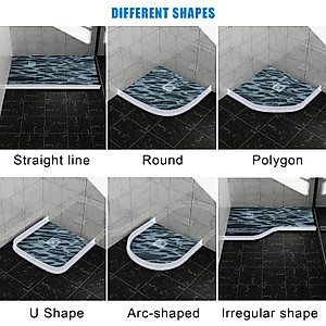 SIKAIQI 78 Inch Shower Threshold Water Dam Collapsible 1.97" Tall Clear Shower Stopper Barrier and Stop Water Keep Dry and Wet Separation Suitable for Bathroom and Kitchen