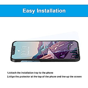 GLASS-M [2 Pack] Anti-Blue Light Screen Protector for iPhone 12 Pro Max, Eye Protection Tempered Glass Film, Full Coverage Blue Light Blocking Screen Cover