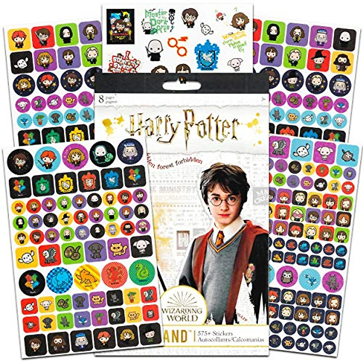 Wizard World Harry Potter Party Favors Stickers Bundle - Over 575 Harry Potter Stickers Featuring Harry, Ron, Hermione and More (Harry Potter Party Supplies)