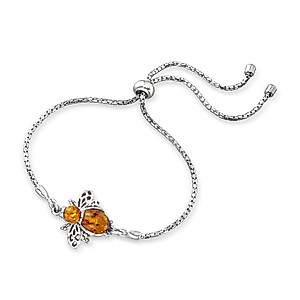 Ross-Simons Gemstone Bumblebee Bolo Bracelet in Sterling Silver