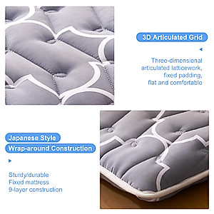 Premium Foam Japanese Floor Mattress Futon Mattress,100% High Density Comfortable Foam, Thicken Tatami Mat Sleeping Pad,Foldable & Portable Kids Adults Sleeping Mats for Guest Room, Dormitory