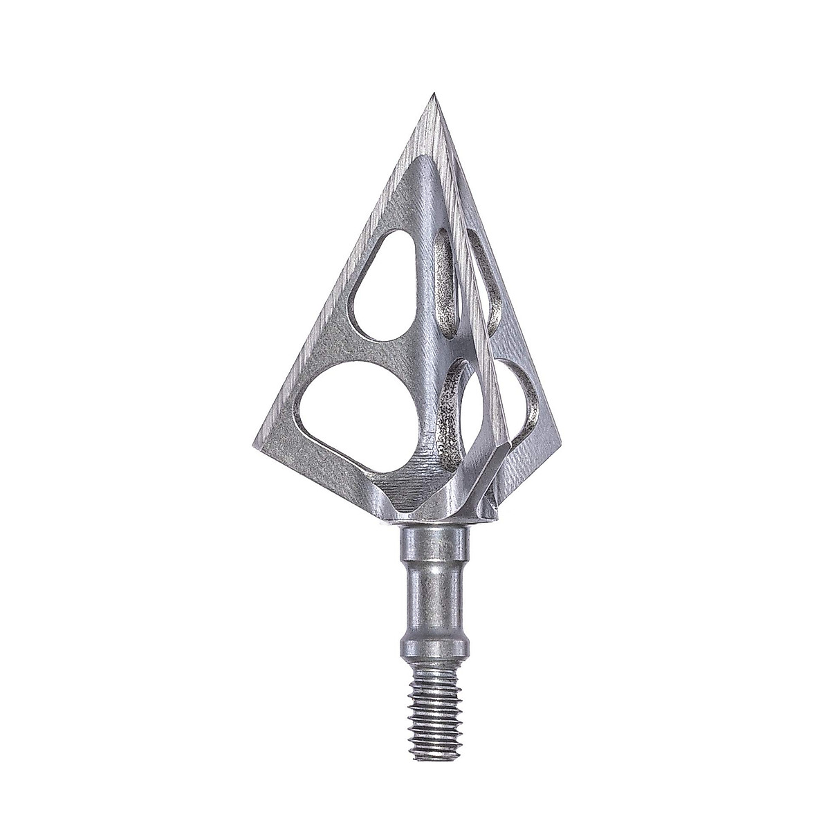Muzzy One 100 Grain Machined Stainless Steel Ferrule 3-Blade Archery Broadhead, 3-Pack, Silver, 046" (283)