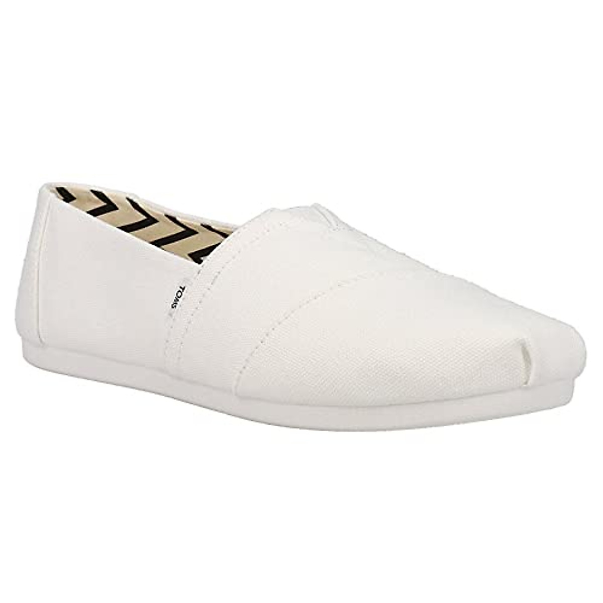 TOMS Women's Alpargata Recycled Cotton Canvas Slip On Sneaker White Recycled Cotton Canvas