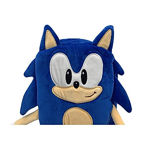 AII Lover Anime Hedgehog Plush Backpack with Keychain, Cartoon Bookbag with Adjustable Shoulder Straps 3D Arms. (A)