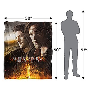 Supernatural Up Close and Personal Officially Licensed Silky Touch Super Soft Throw Blanket 50" x 60"