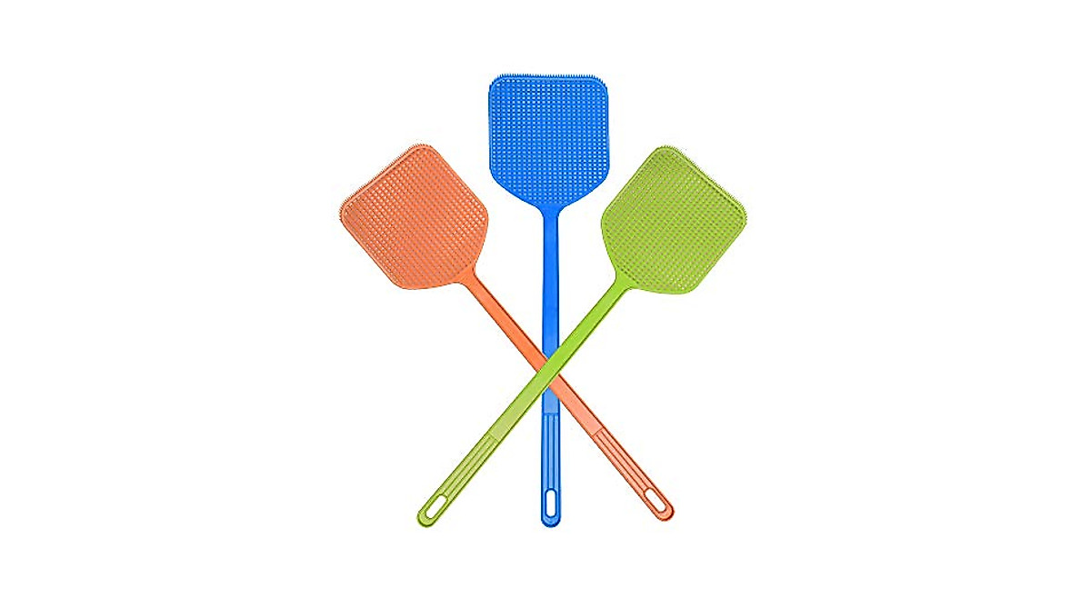 FRASTO Heavy Duty Rubber Fly Swatter - Pack of 3