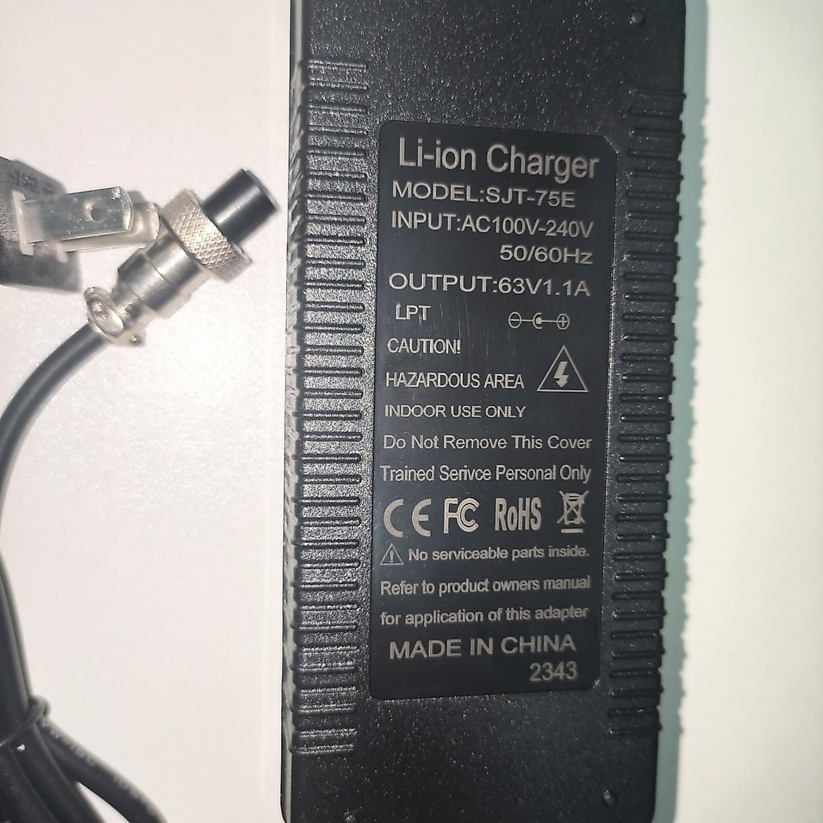 [Verified Fit] 63V 1.1A 4-Prong Ninebot Scooter Charger, for Segway Ninebot S, S-MAX, Mini Pro, Go Kart, Go Kart Pro, One A1, One S2 4-Pin Notched Connector Battery Charger