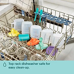 Pyrex Littles (6-PC) Silicone Baby Toddler Feeding Set, 5 OZ Pouches and Lids For Food & Beverage, Airtight Leak-Proof, BPA Free Non-Breakable Dishwasher Safe, Ages 6 Months +