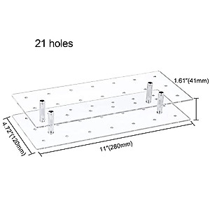Cake Pop Stand, 2 Packs 21 Hole Clear Acrylic Cake Pop Stands Display for Weddings Baby Showers Birthday Parties Anniversaries Halloween Candy Decorative