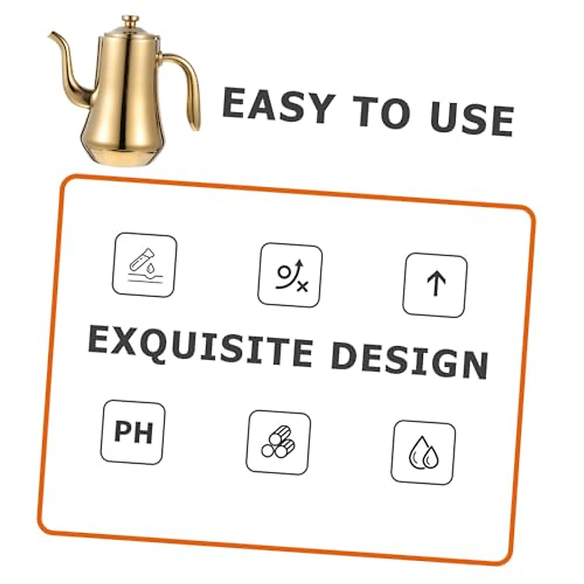 MOLUCKFU 1pc Kettle Camping Coffee Makers Home Espresso Machine Cooking Oil Dispenser Oil Dispenser Condiment Dispenser Gold Teapot Camping Stove Stainless Steel Golden