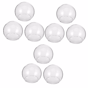 Abaodam 9 Pcs Round Glass Cover Wall Vases for Flowers House Plants Clear Cake Stand Bell Jar Display Dome Clear Platter Cover Cake Protector Party Dessert Cover Dessert Protective Cover