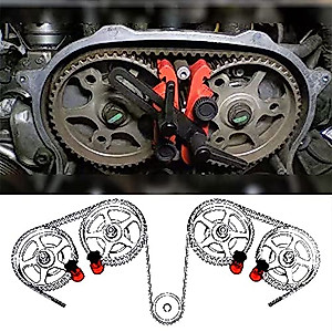 OFBAND 5PCS Dual Cam Clamp Camshaft Kit - Anti Slip Locking Timing Tool Kit for Single Twin Quad Camshaft Clamp Engine - Universal Cam Bearing Tool