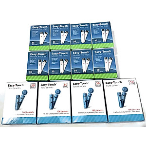 EasyTouch 400 Blood Glucose Test Strips (8 Boxes) & 400 GET•Well Lancets 30g (4 Boxes)