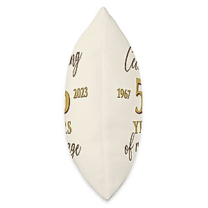 Anniversary Wedding 2023 Gift Apparel Funny 56 Years of Marriage 1967 56th Wedding Anniversary Throw Pillow, 16x16, Multicolor