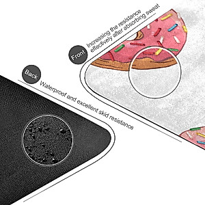 Travel Yoga Mat Non Slip - Glazed Donuts Foldable Exercise Mat Lightweight Work Out Mat with Bag Sweat Absorbent Fitness Mat for Yoga Pilates Home Fitness Exercise