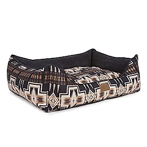 Pendleton Harding Kuddler Dog Bed, 24" L X 30" W X 9" H, Medium, Black / Tan