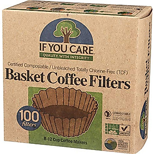 If You Care Coffee Filter Baskets ( 1x100 CT ), Fits 8-12 Cup Drip Coffee Makers