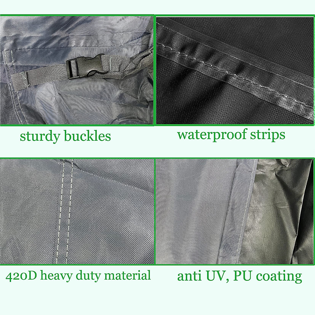 J&C Patio Furniture Covers Left L Shape Patio Sectional Covers Waterproof Outdoor Sofa Cover Heavy Duty 420D Patio Sectional Sofa Cover Outdoor Furniture Covers Grey Sectionals 106x79 Inch