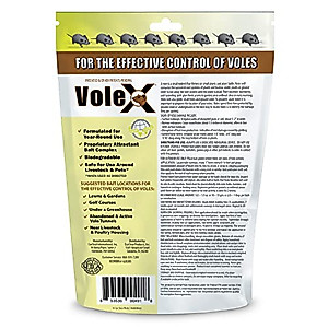 VoleX - Effective Against All Species of Voles. Safe for use Around People, Pets, Livestock, and Wildlife