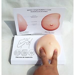Silicone Breast Model Manikins Medical Teaching Soft Silicone Breast Model Pathological Single Breast Self-Examination Model with Benign Tumor Foreign Body
