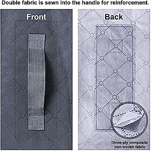 Syhmjxlmy Underbed Storage Bags Under Bed Containers Clothes Organizers with Reinforced Handles Blankets Comforters Foldable 1 Pack Gray, Large