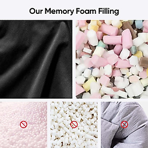 SEASXOLTE Bean Bag Chair 3Ft, Memory Foam Filled, Removable Velvet Cover, Bean Bag Chairs for Adults and Teens, Round Sofa Chair for Living Room, Bedroom and Gaming Room, Black