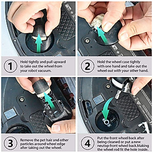 Neutop Replacement Front Wheel Caster Ball Assembly Compatible with All iRobot Roomba 500, 600, 700, 800, 900, e, i, & j Series Robot Vacuums, 2-Pack.