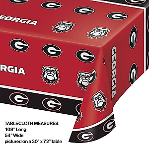 Creative Converting University of Georgia Plastic Tablecloths, 3 ct