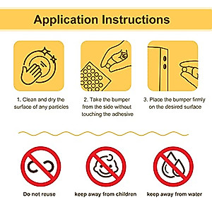 TIONTURE Cabinet Door Bumpers 128 Pcs Rubber Self Adhesive Pads for Drawers Noise Dampening Bumper Pads Glassware Picture Frames Small Furniture