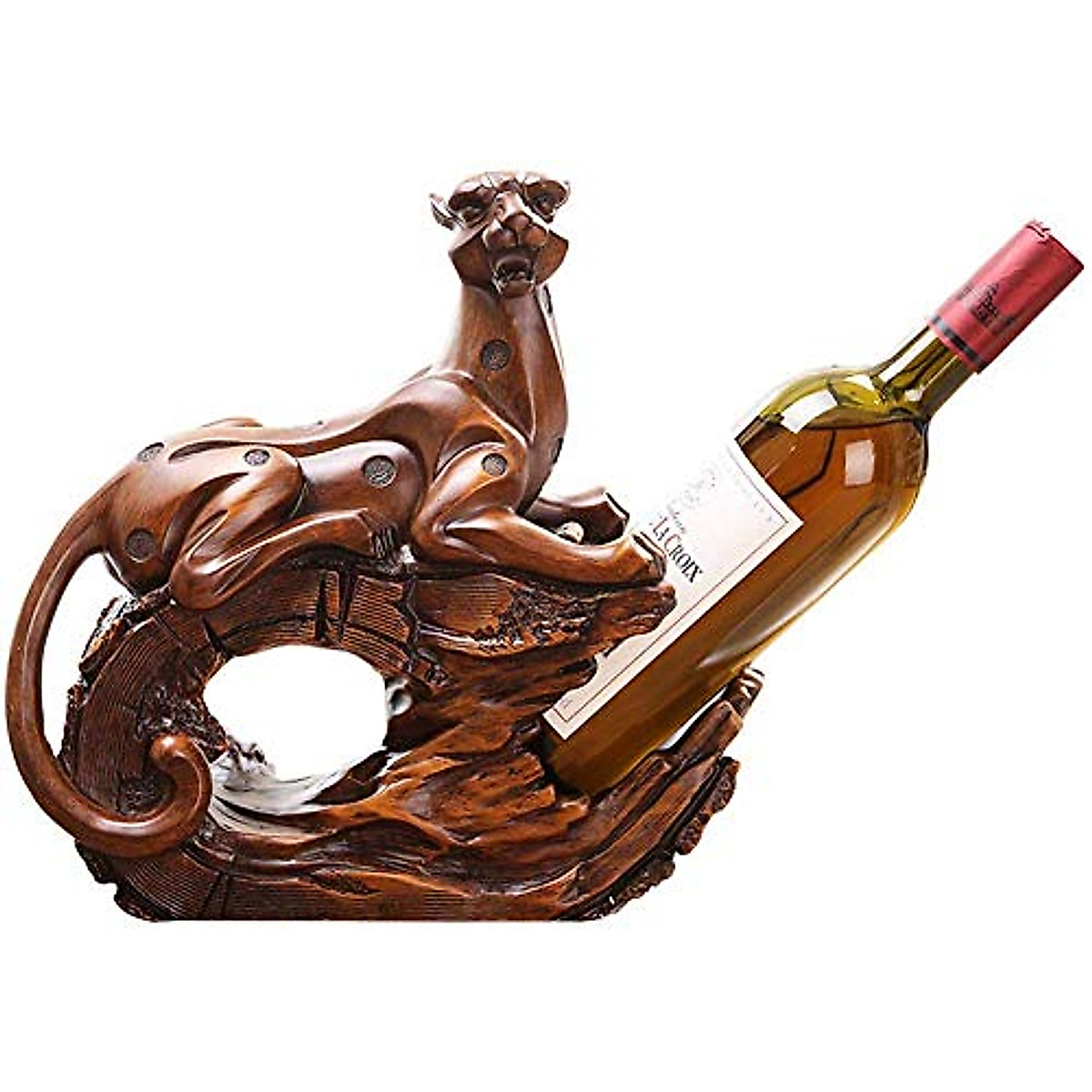 PIBM Stylish Simplicity Wine Racks Free Standing Decor,Retro Resin Craft,Animal Ornament Statue,Wine Racks Floor,Fashion Home Decor Centerpiece(31 * 13 * 30Cm)