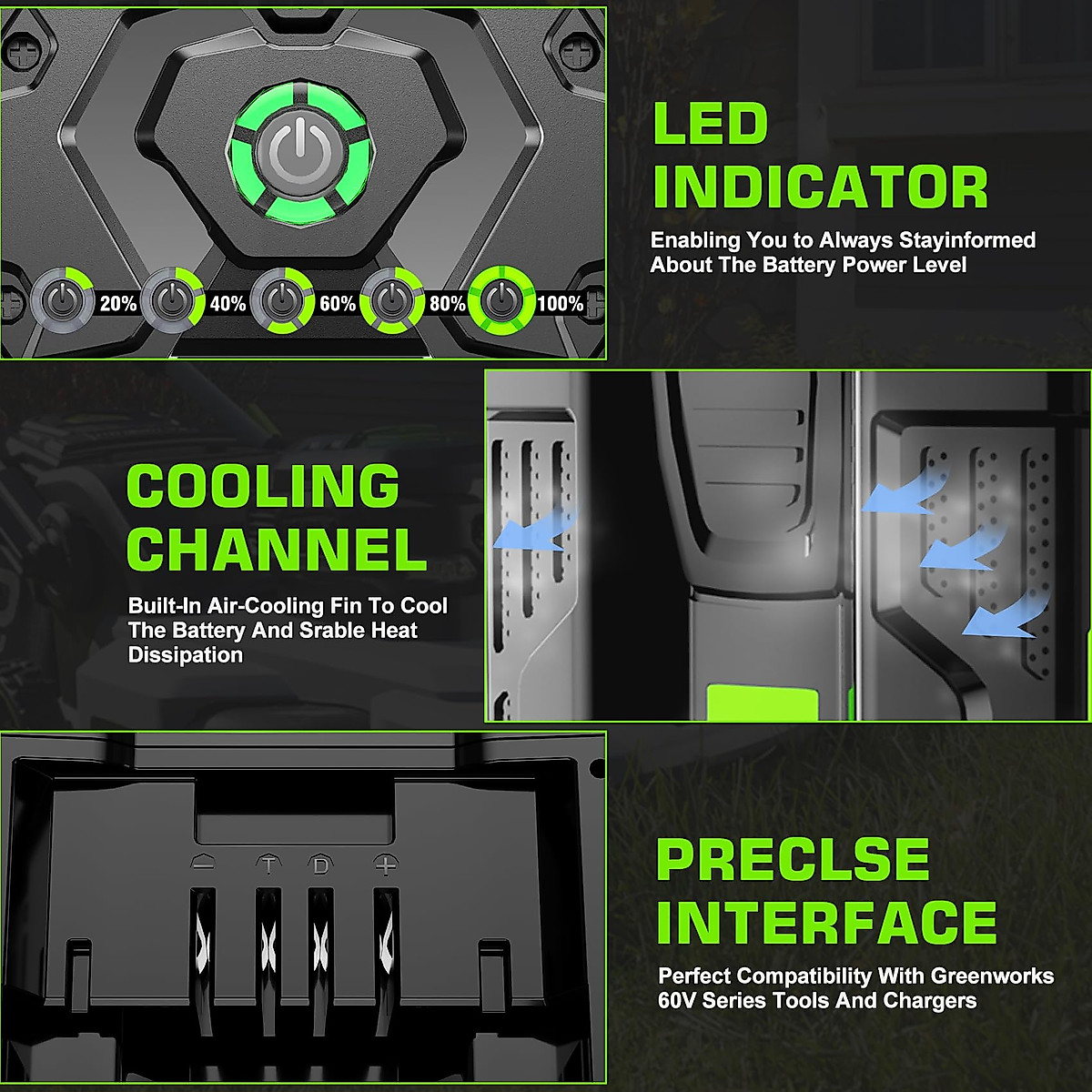 Supowill BA2800 56V 5.0Ah Replacement for EGO 56V Battery BA2800 BA1400 BA2800T BA4200 BA1400T Compatible with All EGO 56V Power Tools-New Upgraded 4X Longer Runtime and Battery Holder